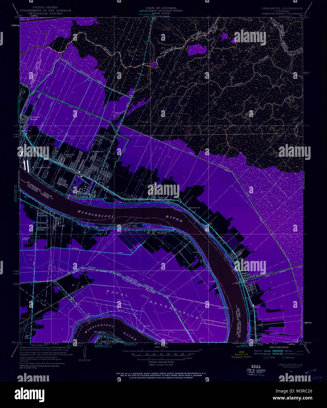 Map of chalmette hi-res stock photography and images - Alamy