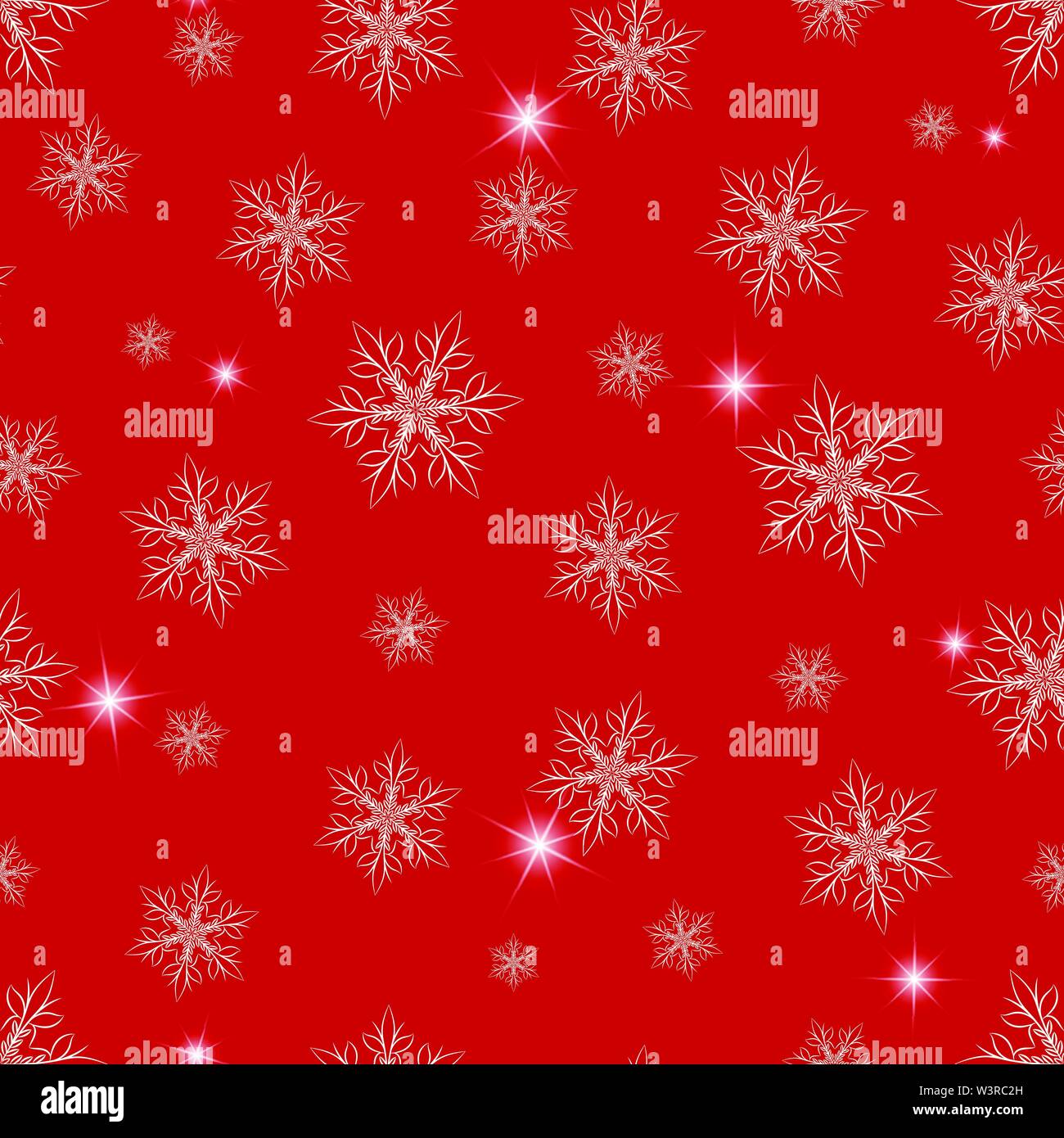 Winter seamless pattern with snowflakes, sparkles Stock Vector Image ...