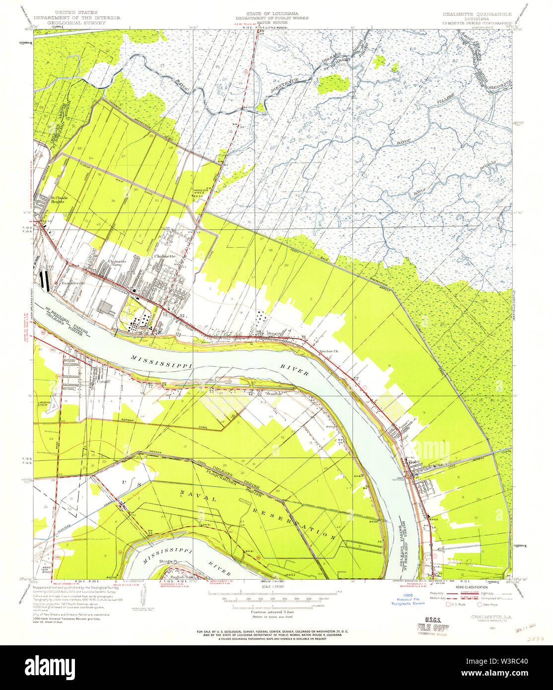 Map of chalmette hi-res stock photography and images - Alamy