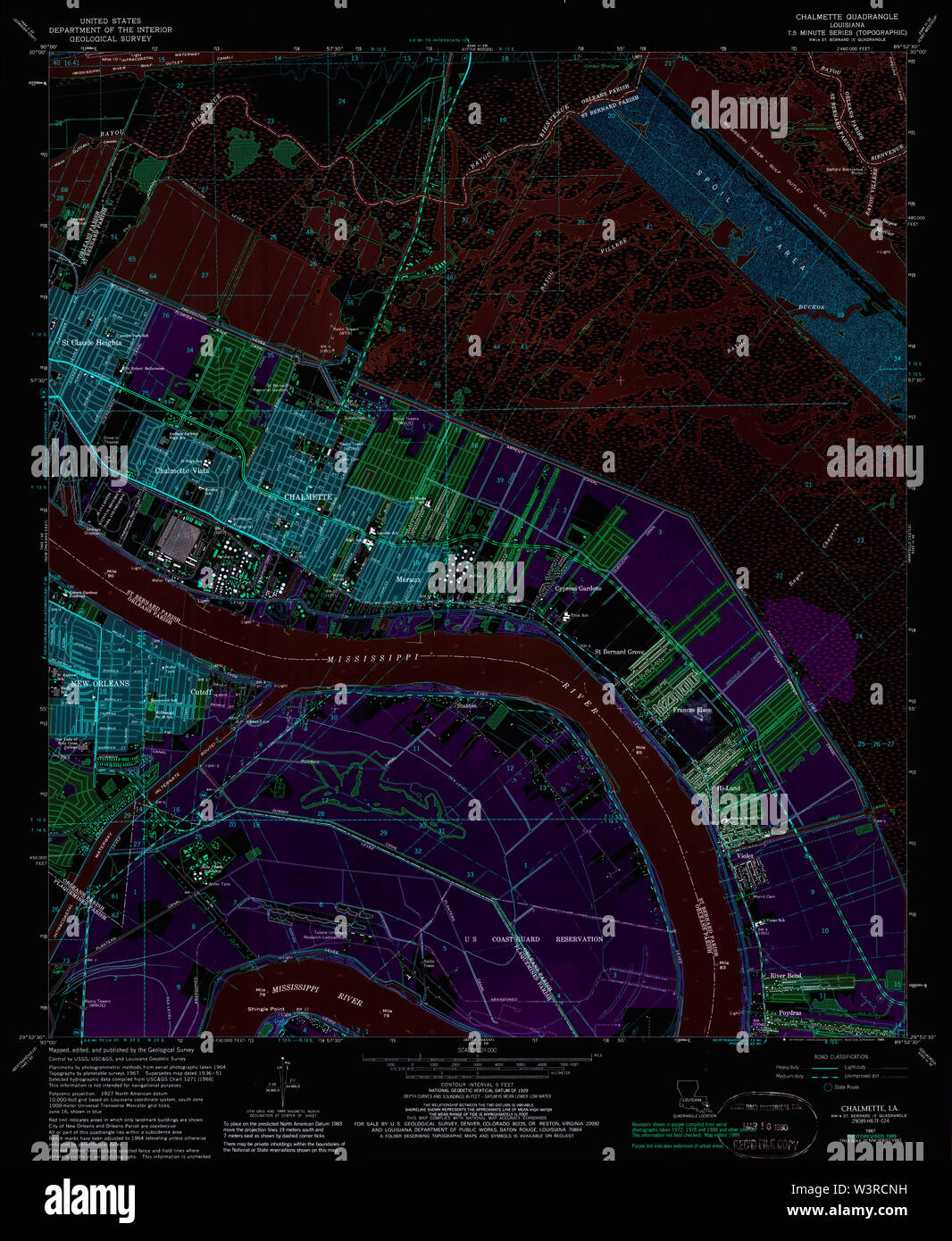 Map of chalmette hi-res stock photography and images - Alamy