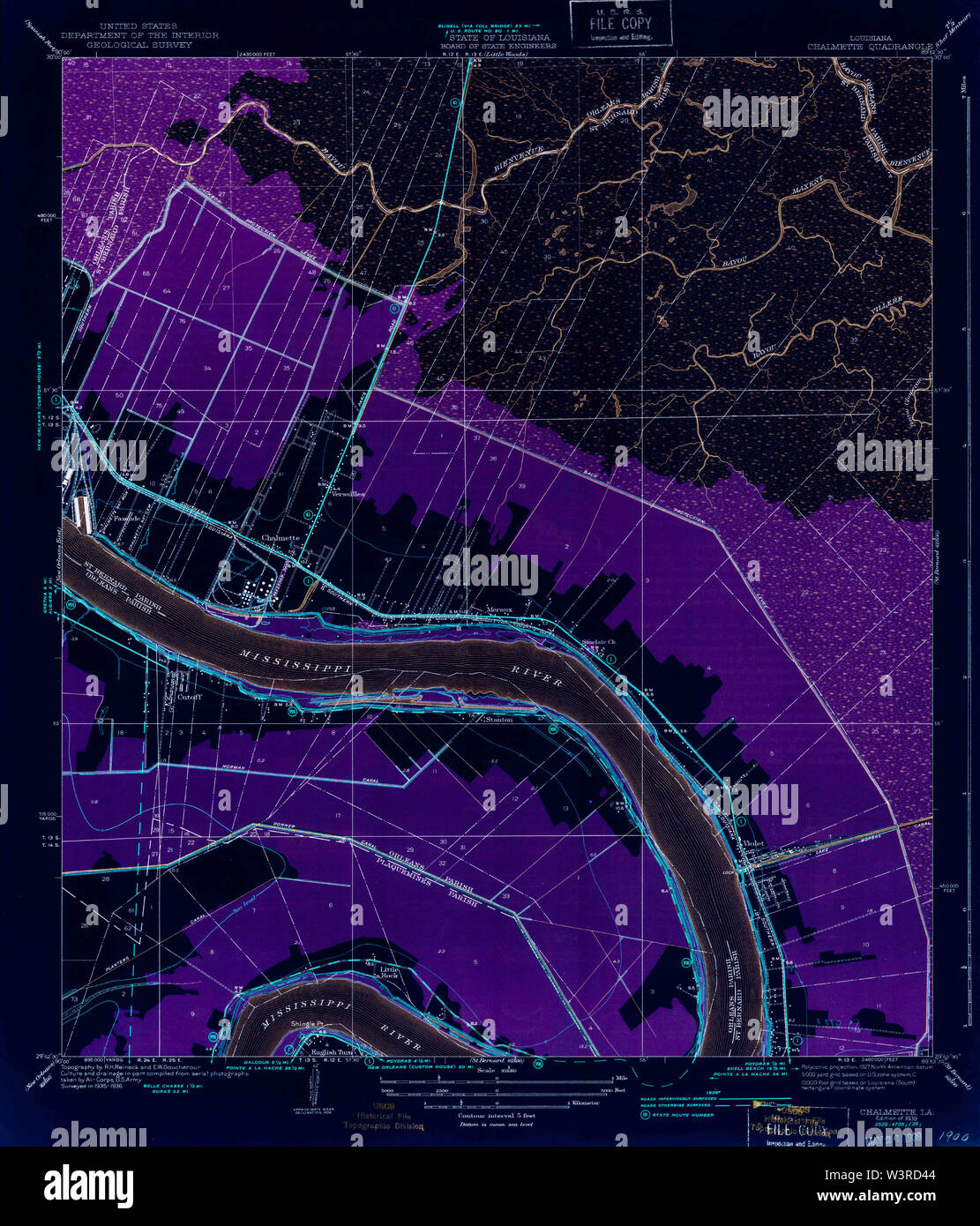 Map of chalmette hi-res stock photography and images - Alamy