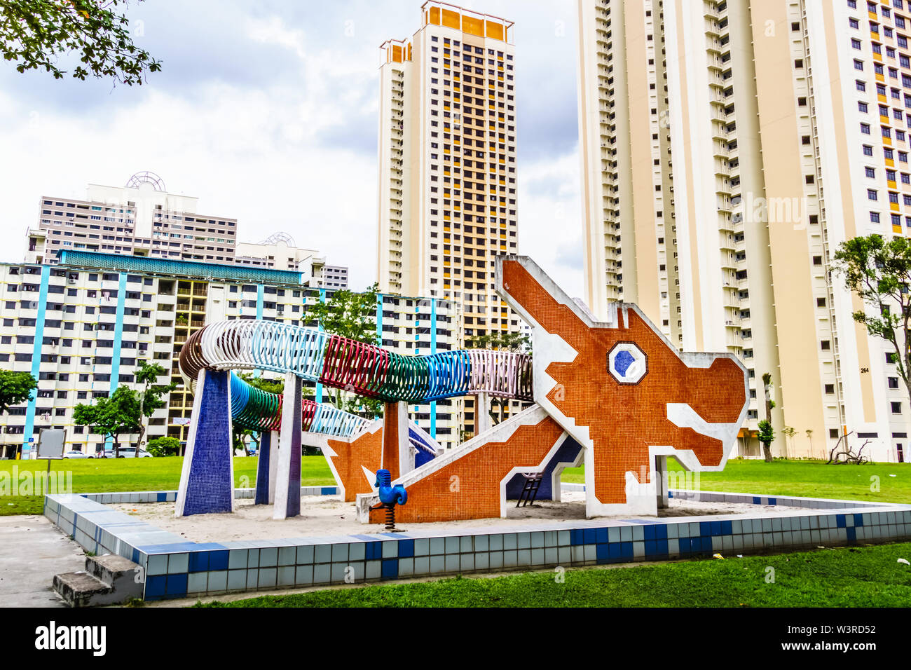 Singapore - Dec 18, 2018: Toa Payoh Dragon Playground, the dragon ...