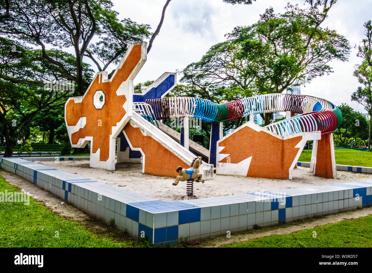 Singapore - Dec 18, 2018: Toa Payoh Dragon Playground, the dragon ...