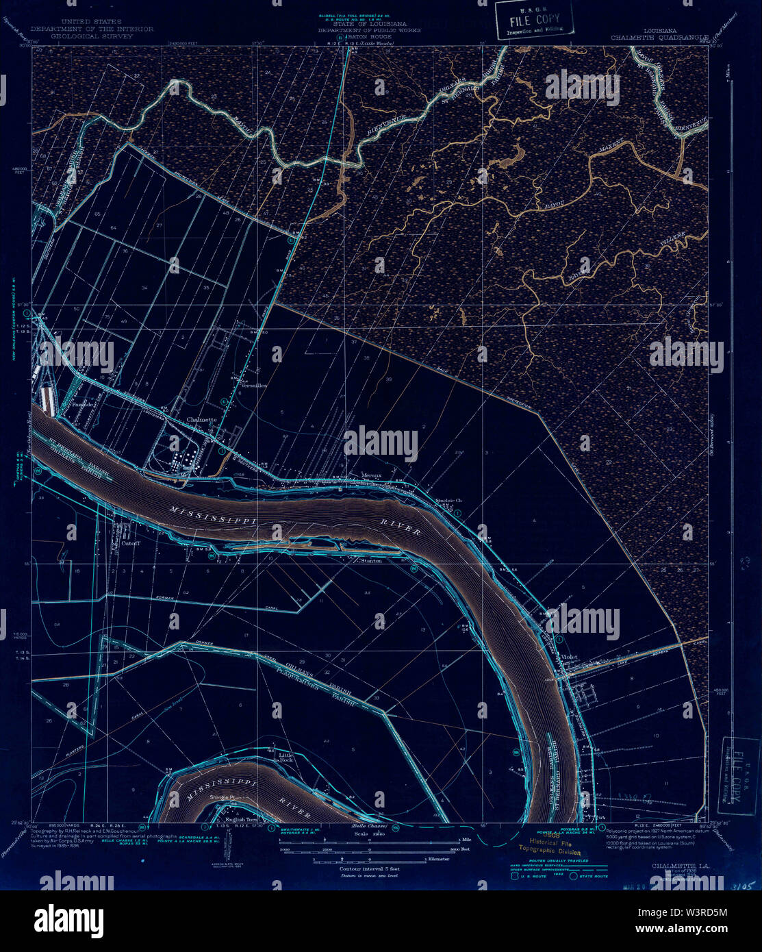 Map of chalmette hi-res stock photography and images - Alamy