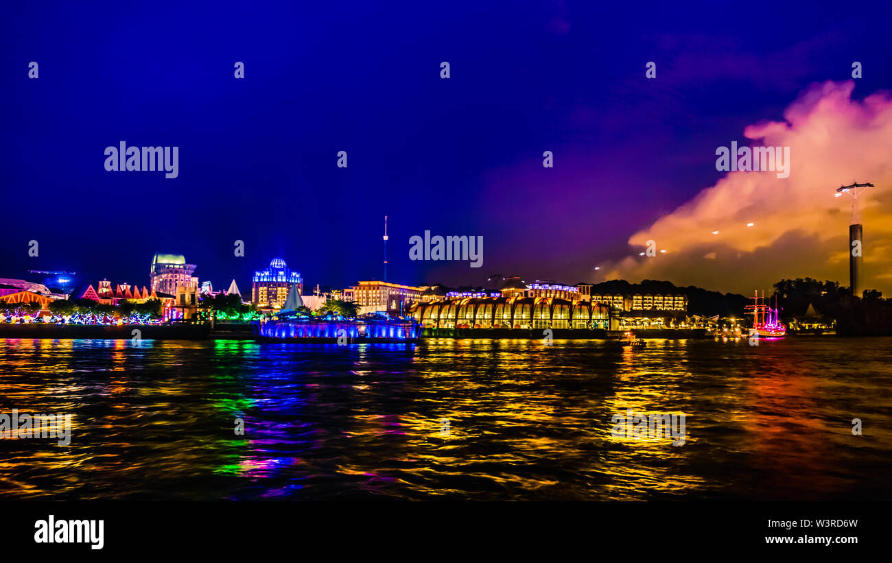 Singapore - Nov 3, 2017: Resorts World Sentosa (RWS) is an integrated ...