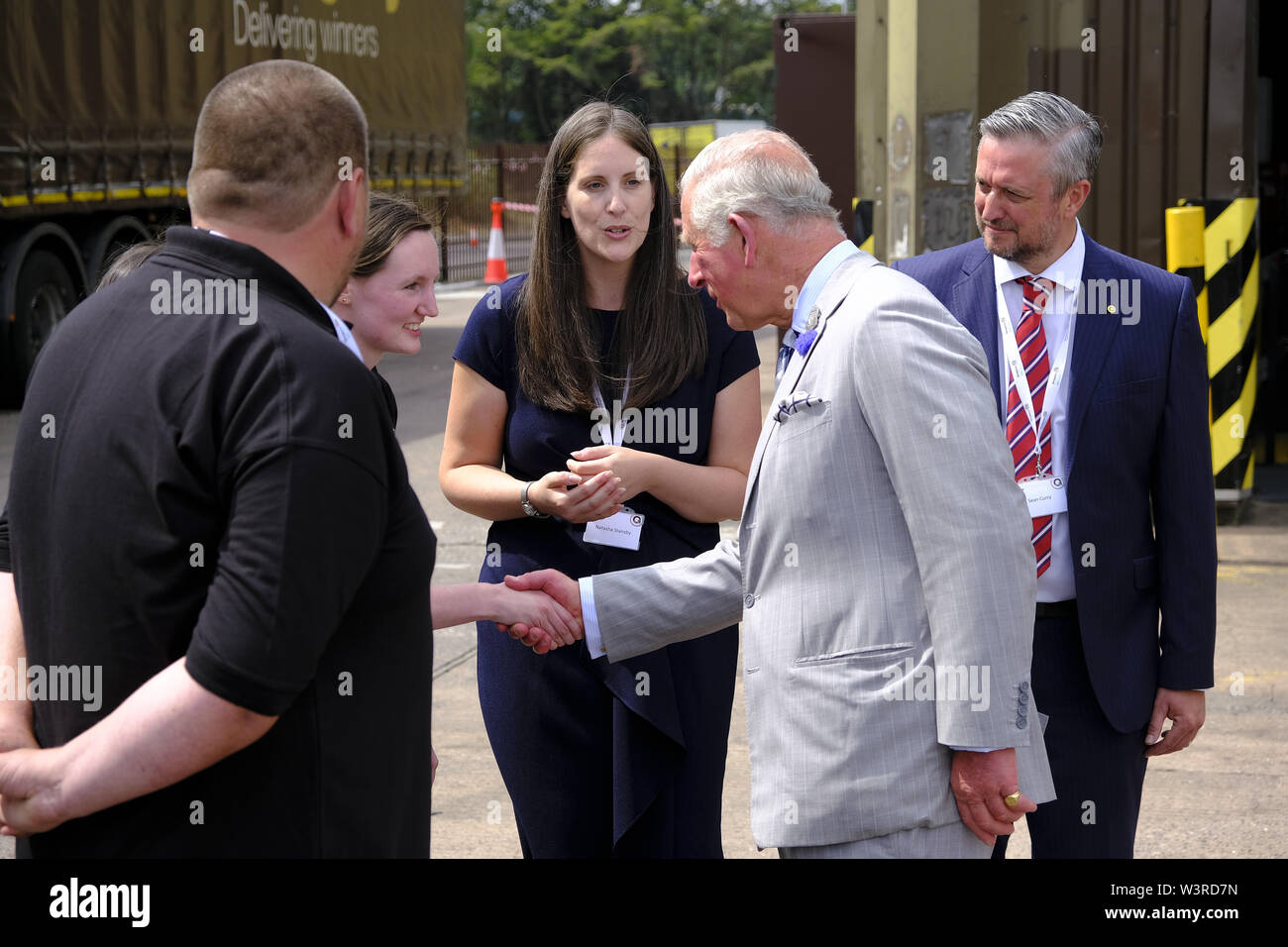 The Prince of Wales (2nd right) during his to the visit the ...