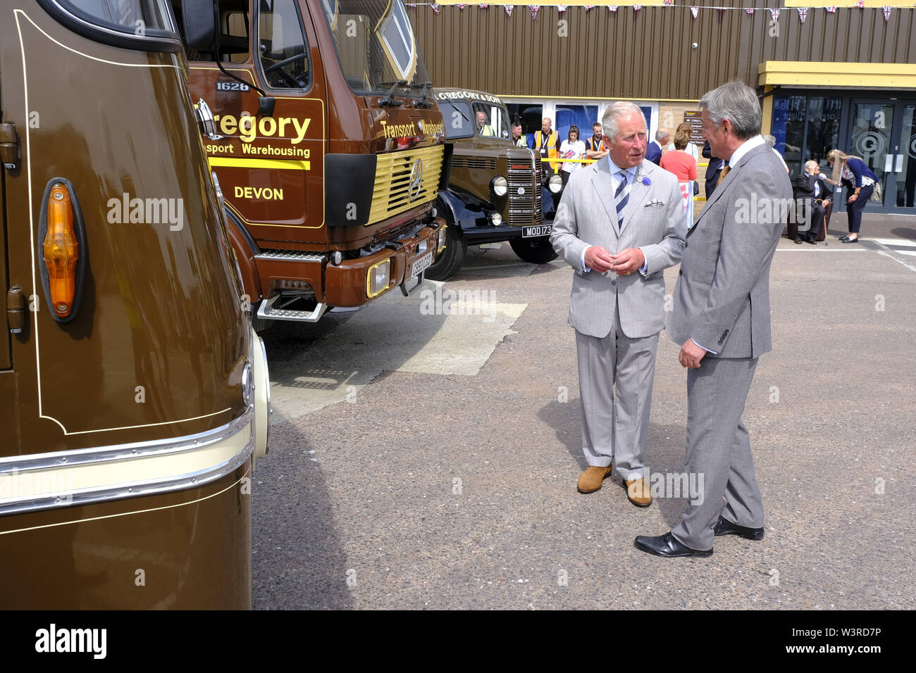 The Prince of Wales (left) during his to the visit the headquarters of ...