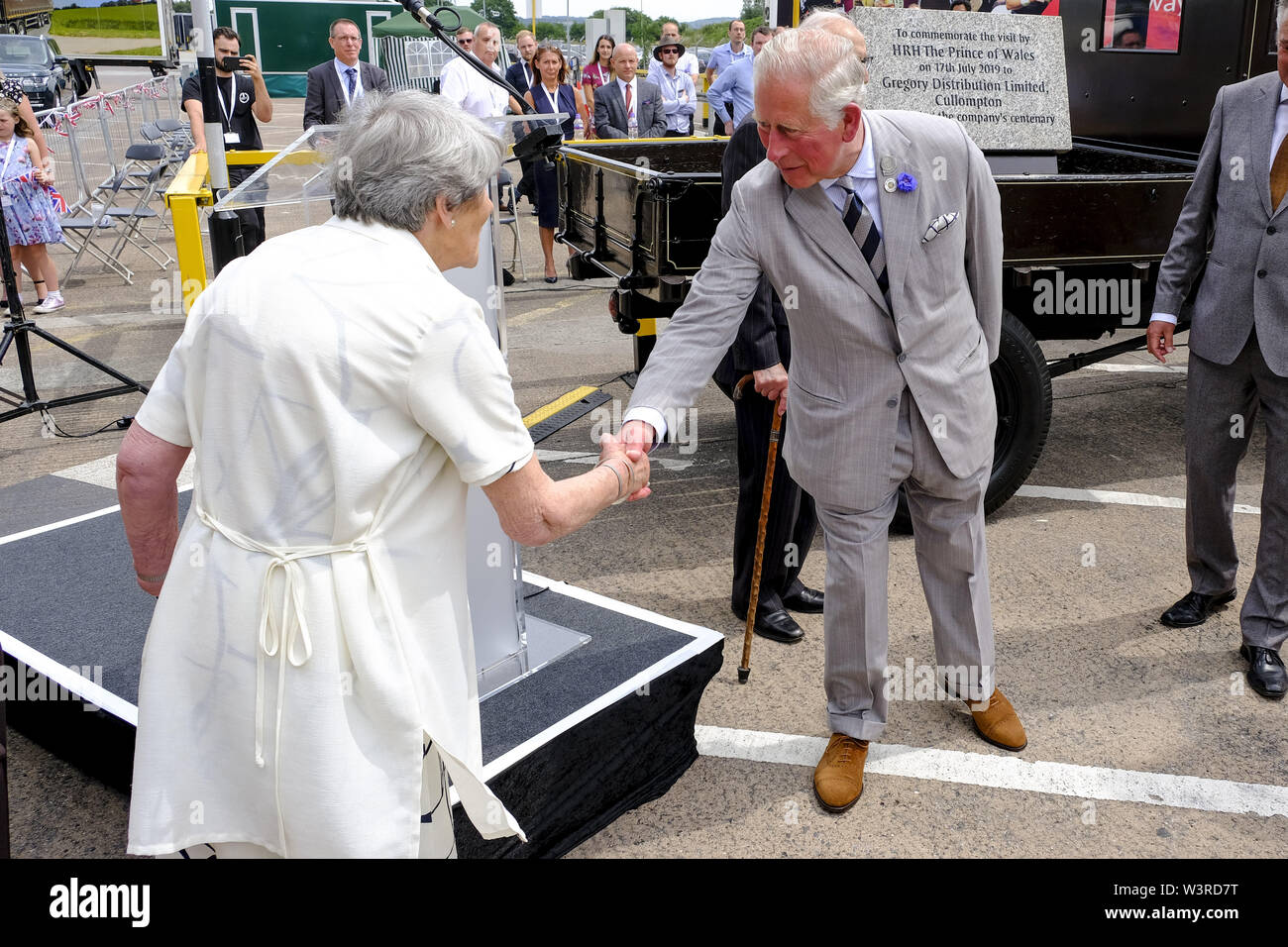 The Prince of Wales during his to the visit the headquarters of Gregory ...
