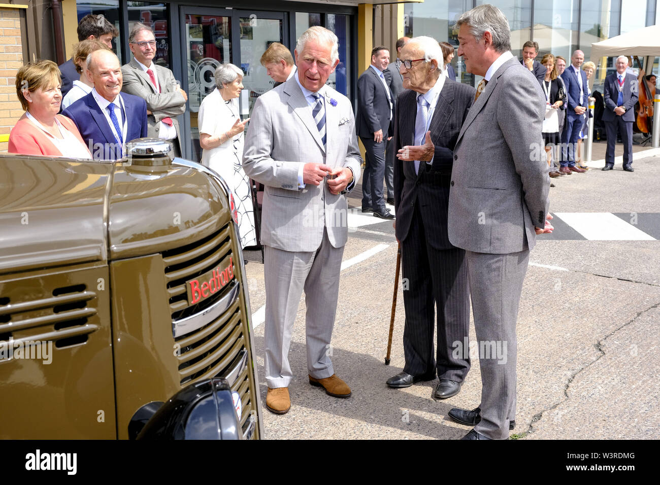 The Prince of Wales (centre left)during his to the visit the ...