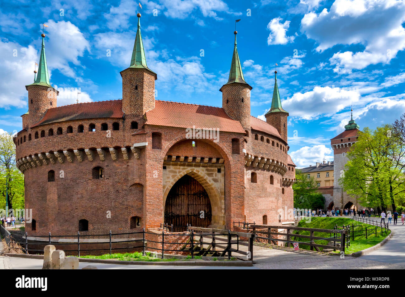 The great barbican and St Florian gate, Krakow, Poland Stock Photo - Alamy