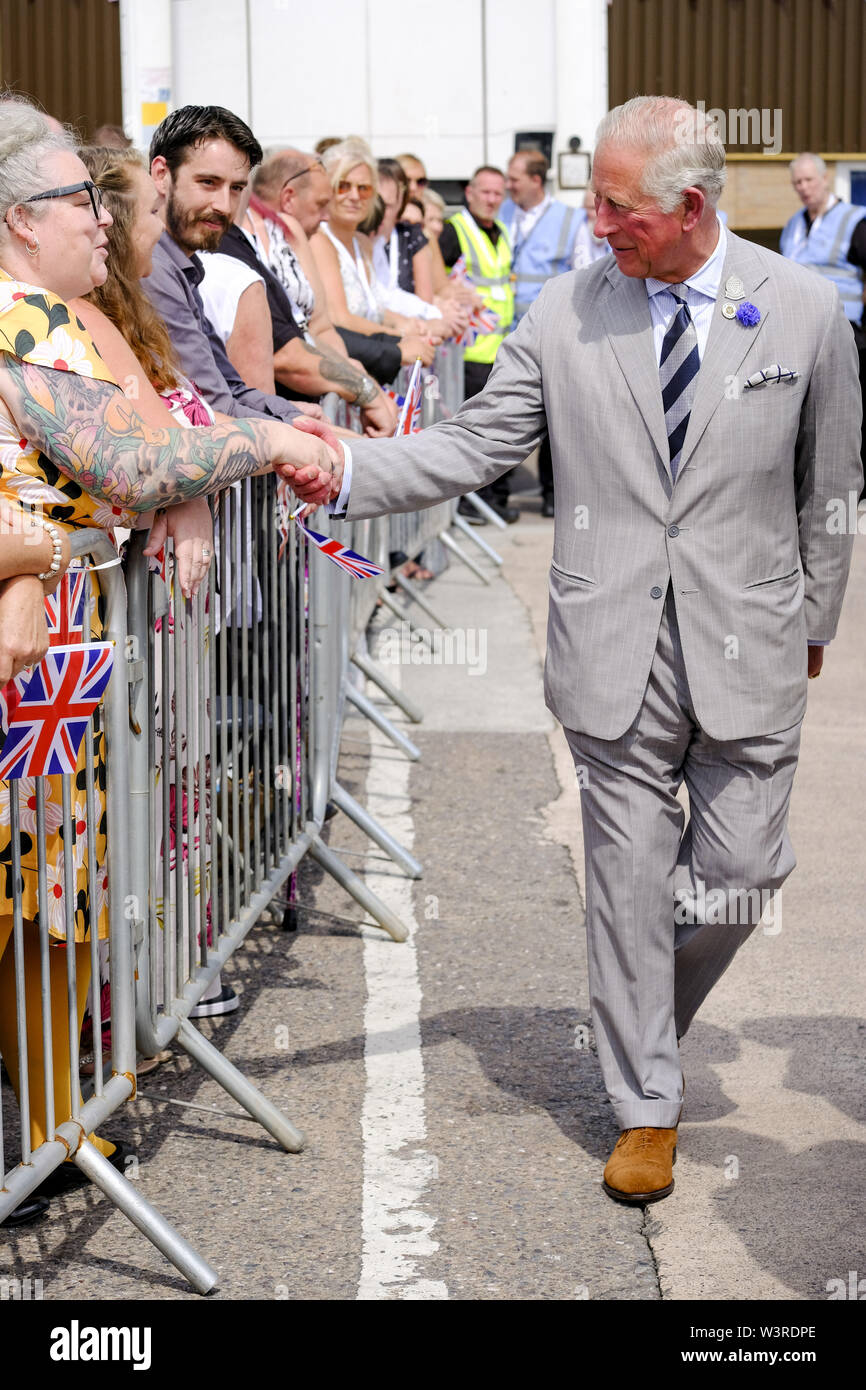 The Prince of Wales during his to the visit the headquarters of Gregory ...