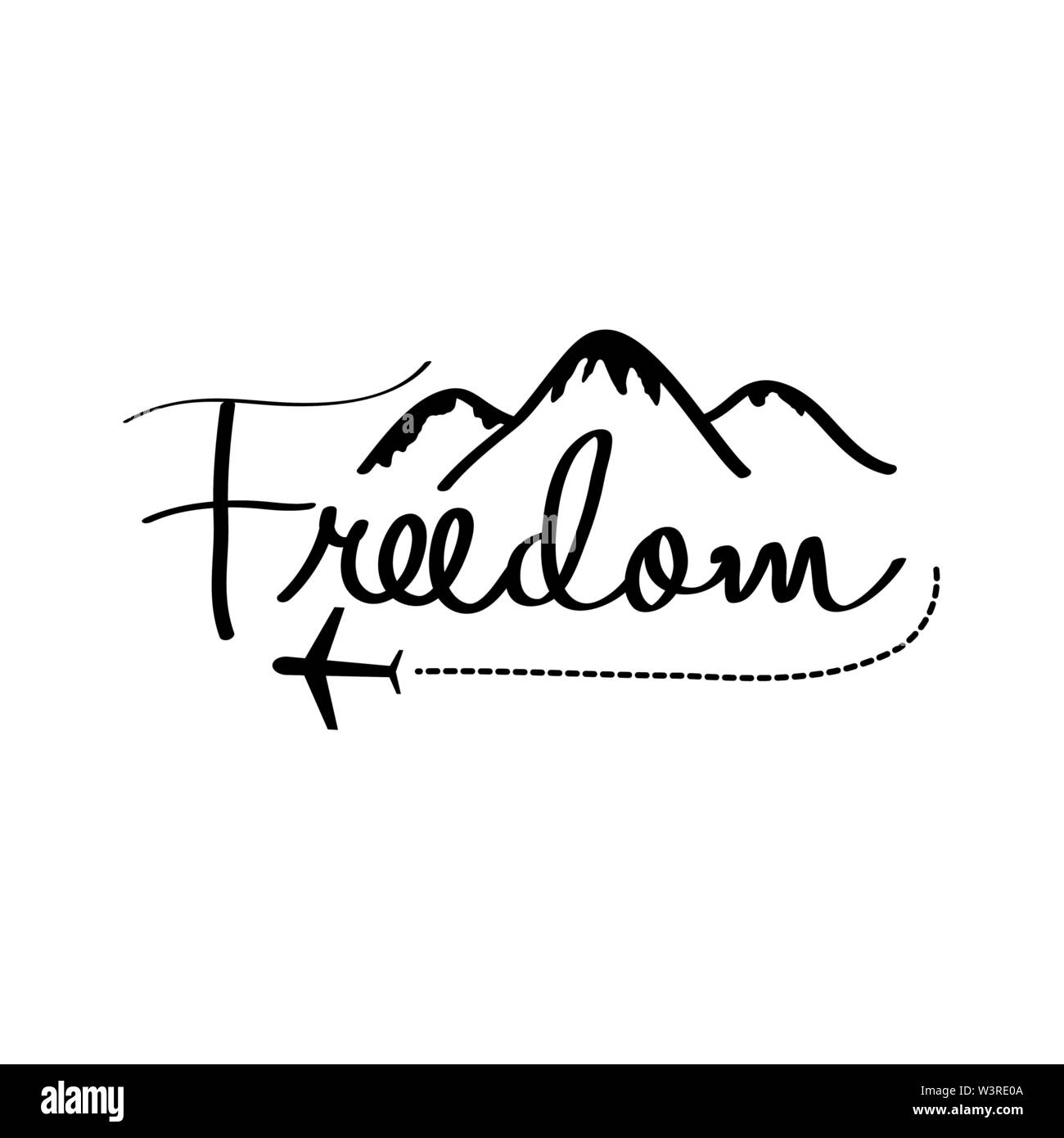 travel adventure calligraphy messsage font vector illustration design ...