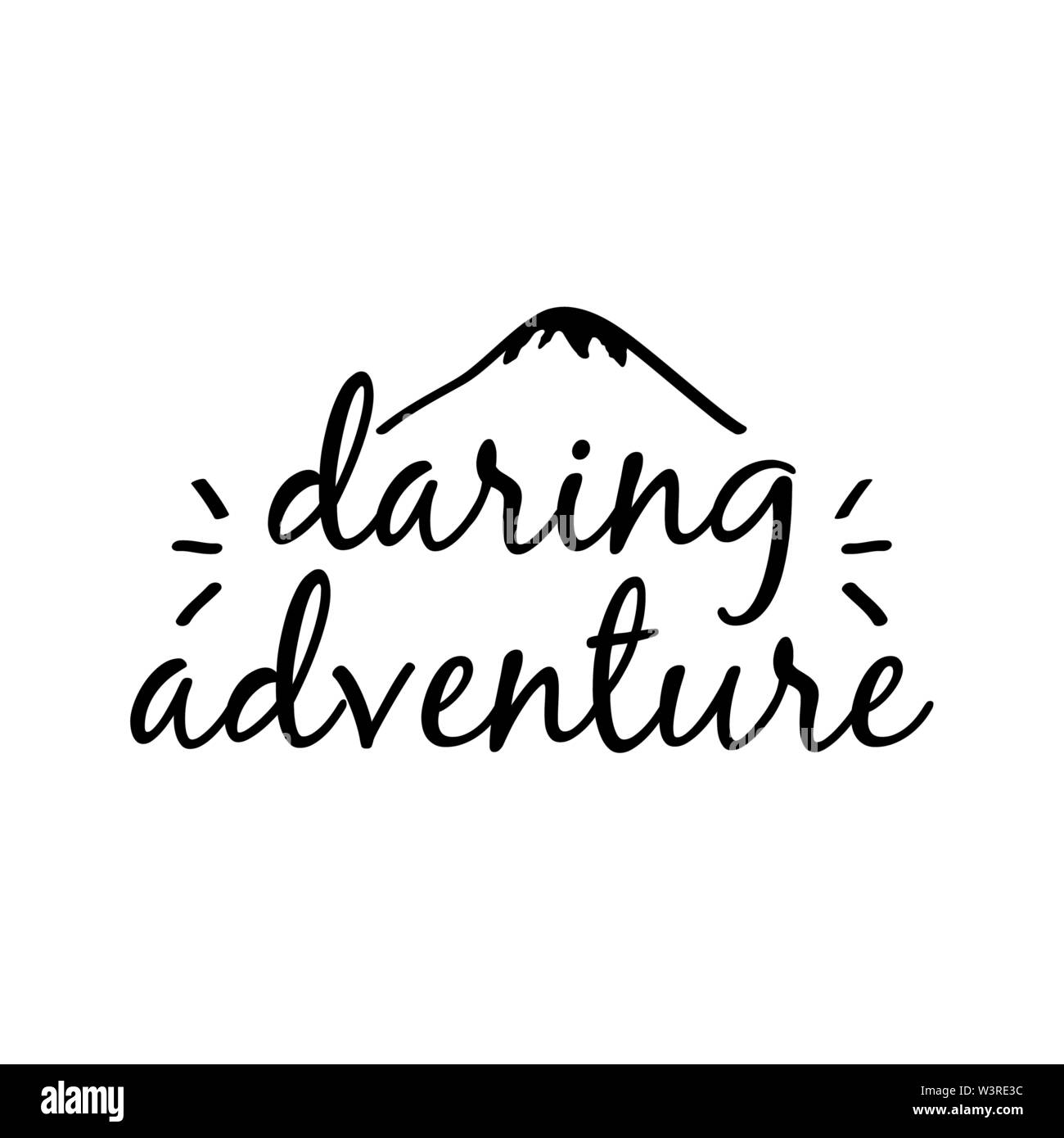 travel adventure calligraphy messsage font vector illustration design ...