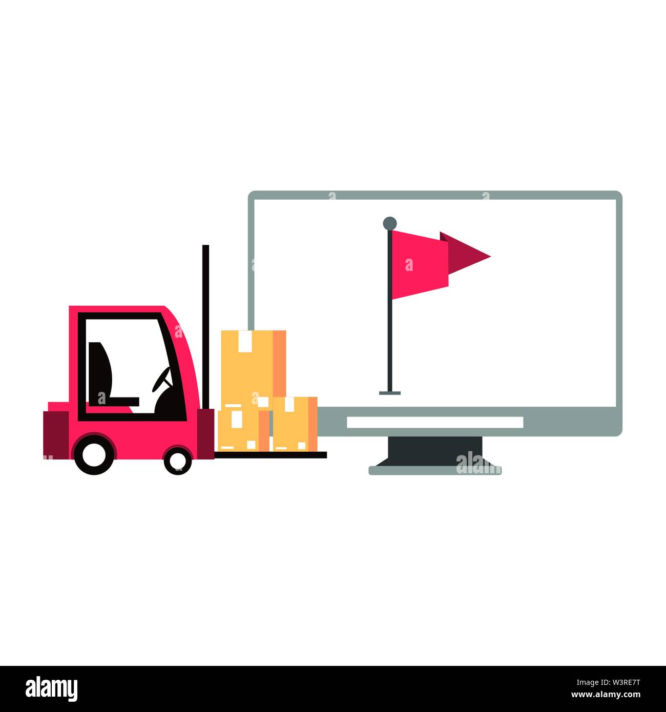logistic and delivery shipping cartoon Stock Vector Image & Art - Alamy