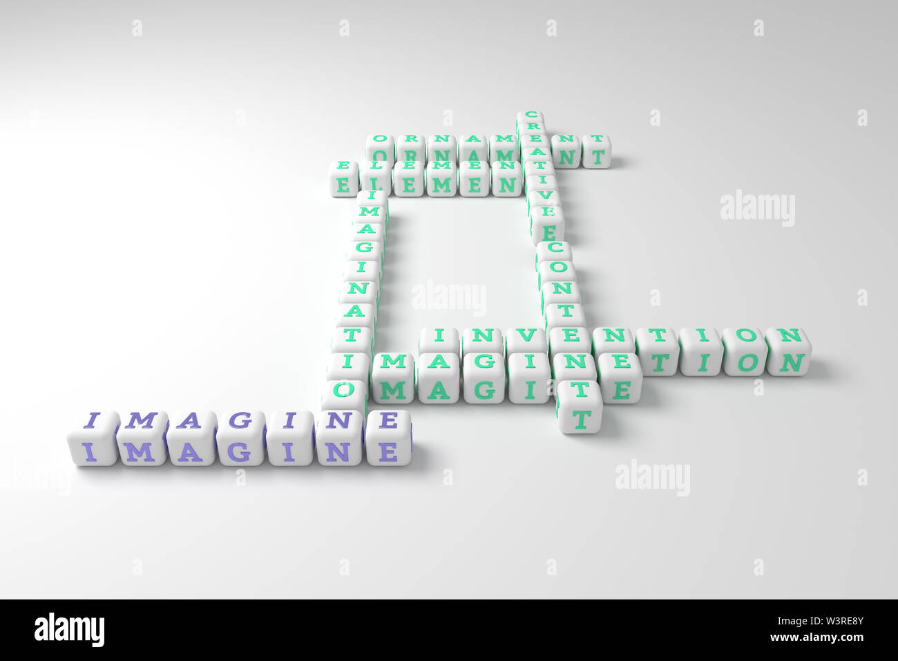 Imagine, creative keyword crossword. For web page or design, as graphic ...