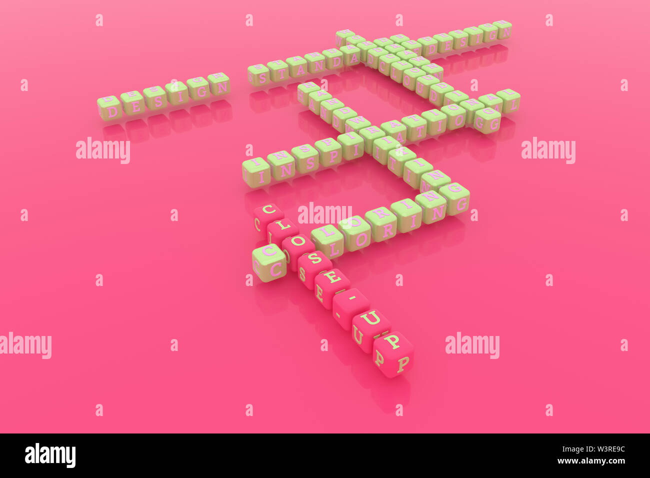 Close-Up, creative keyword crossword. For web page or design, as ...