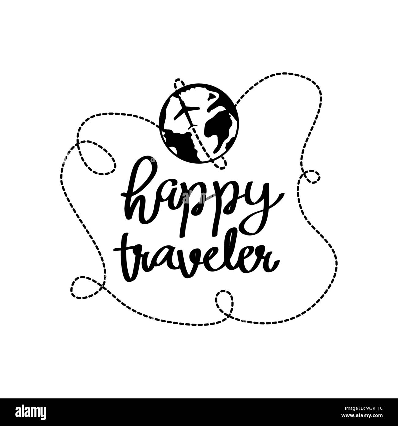 travel adventure calligraphy messsage font vector illustration design ...