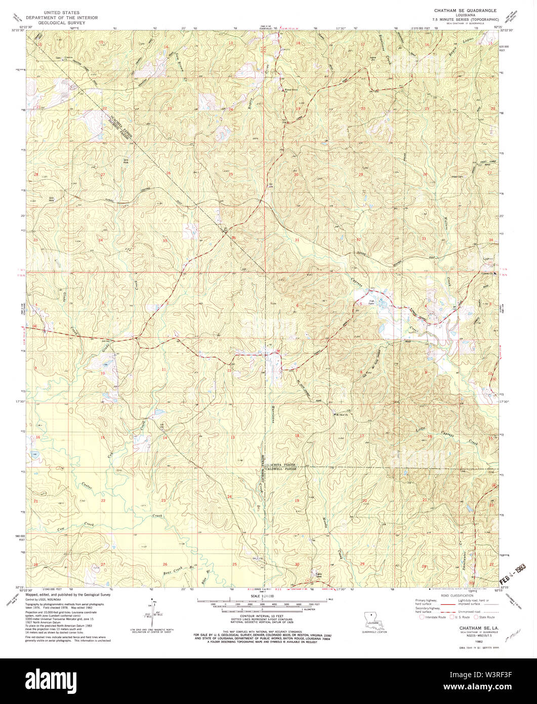 Chatham louisiana map hi-res stock photography and images - Alamy