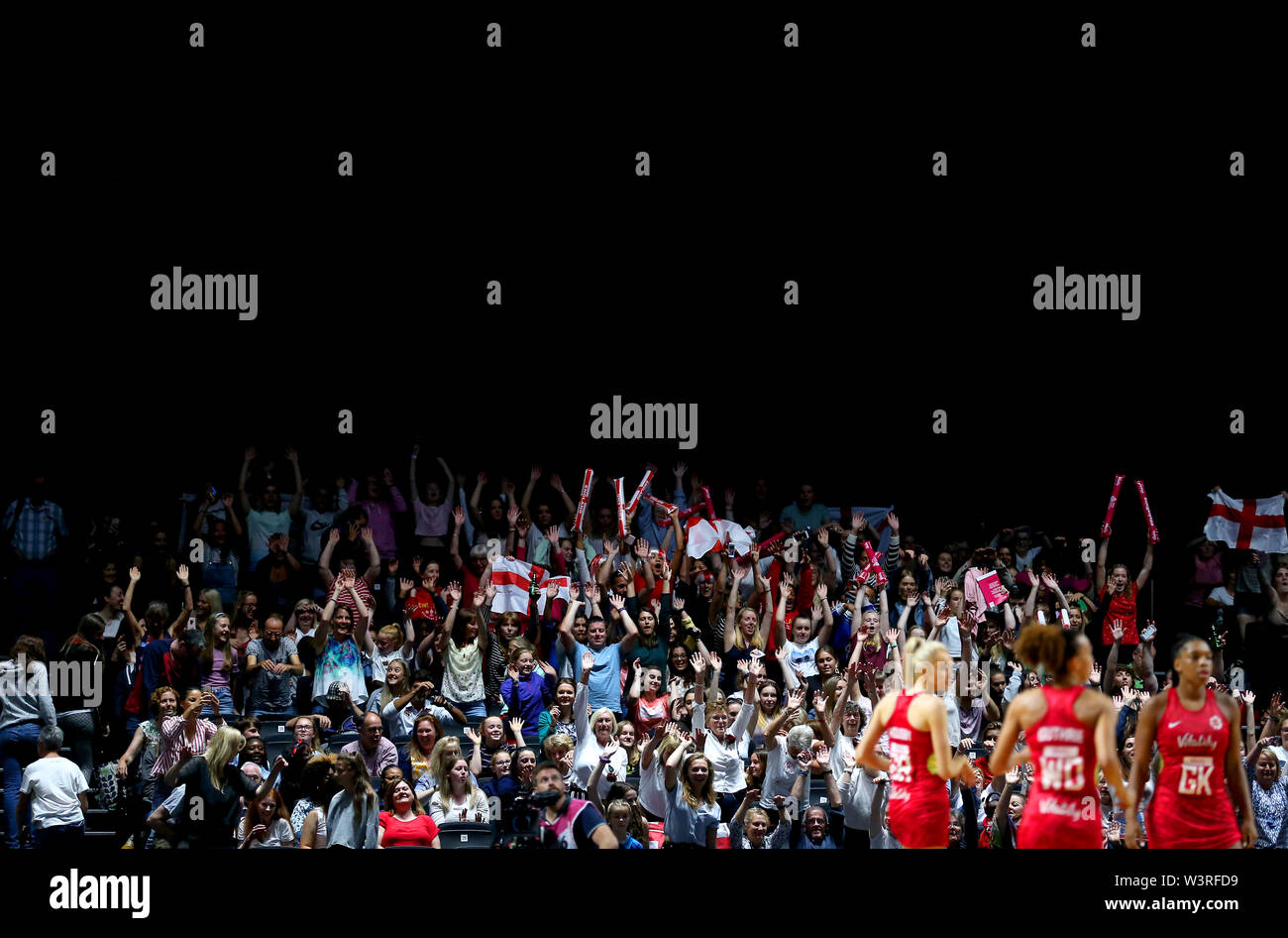 England fans in the stands show their support during the Netball World ...