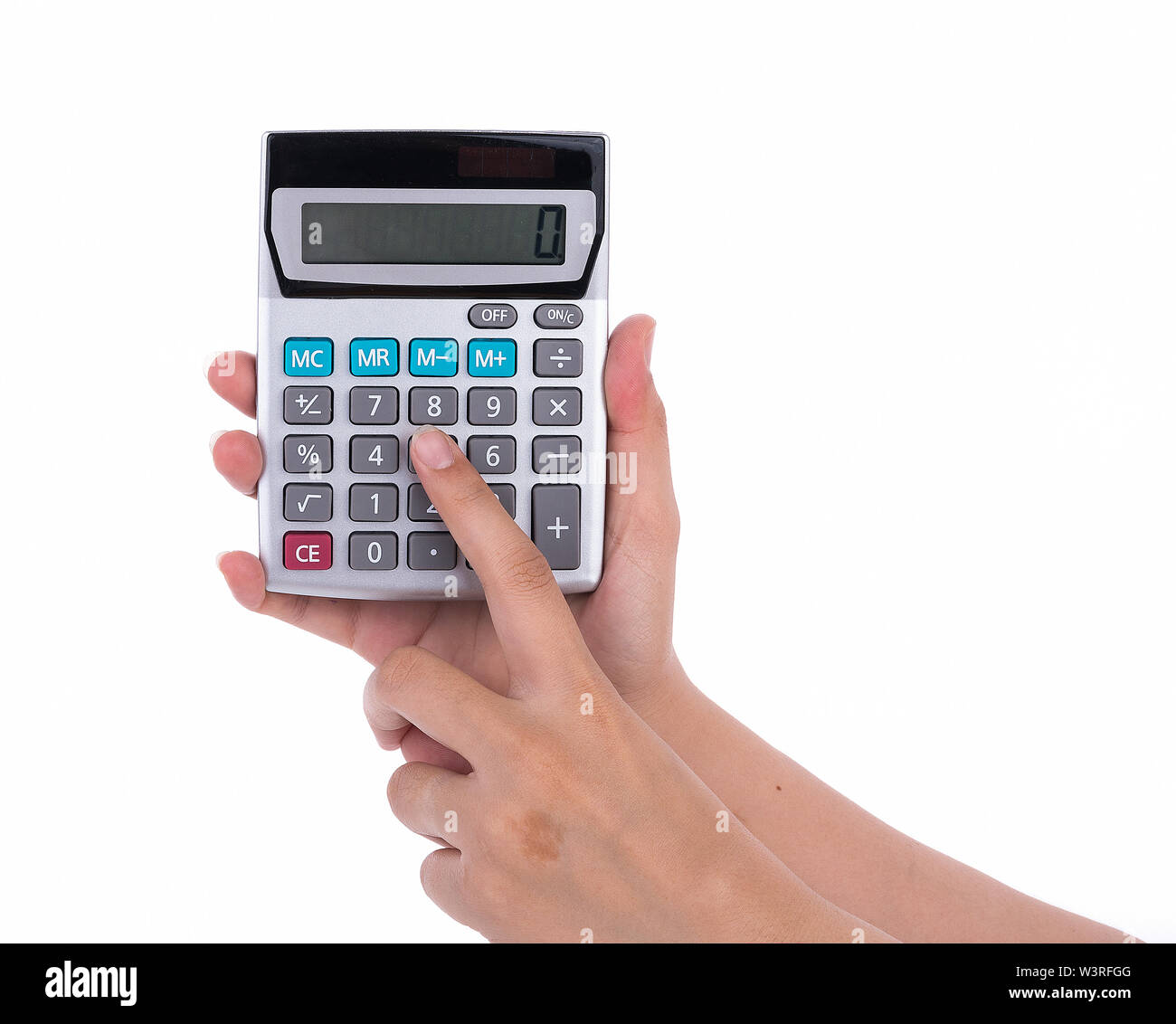 Hands calculator isolated on hi-res stock photography and images - Alamy