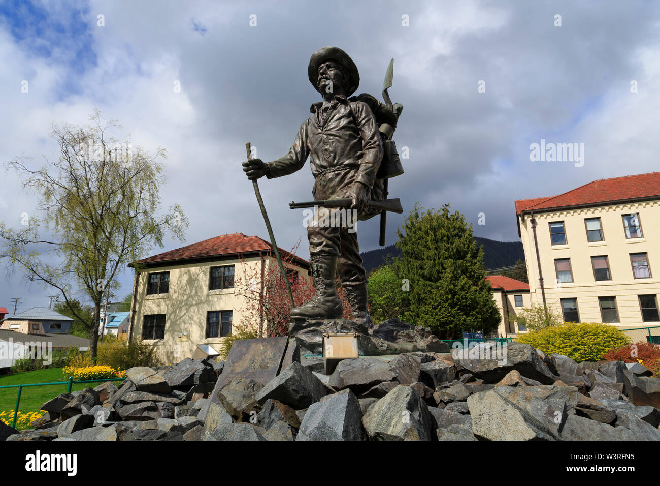 The Prospector outside Alaska Pioneers Home, Sitka, Alaska, USA Stock ...