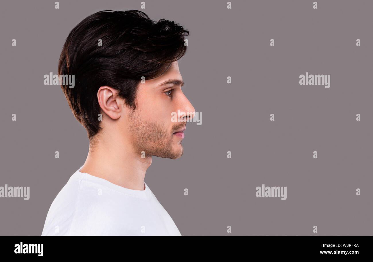Man side profile hi-res stock photography and images - Alamy