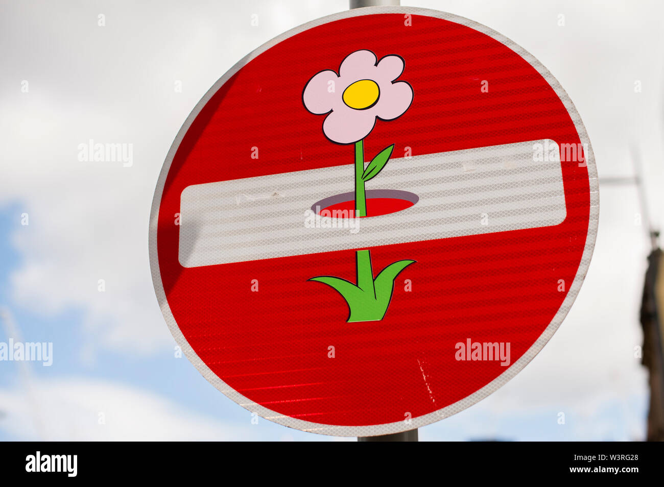 Street signs artistically modified by Clet Abraham in Edinburgh ...
