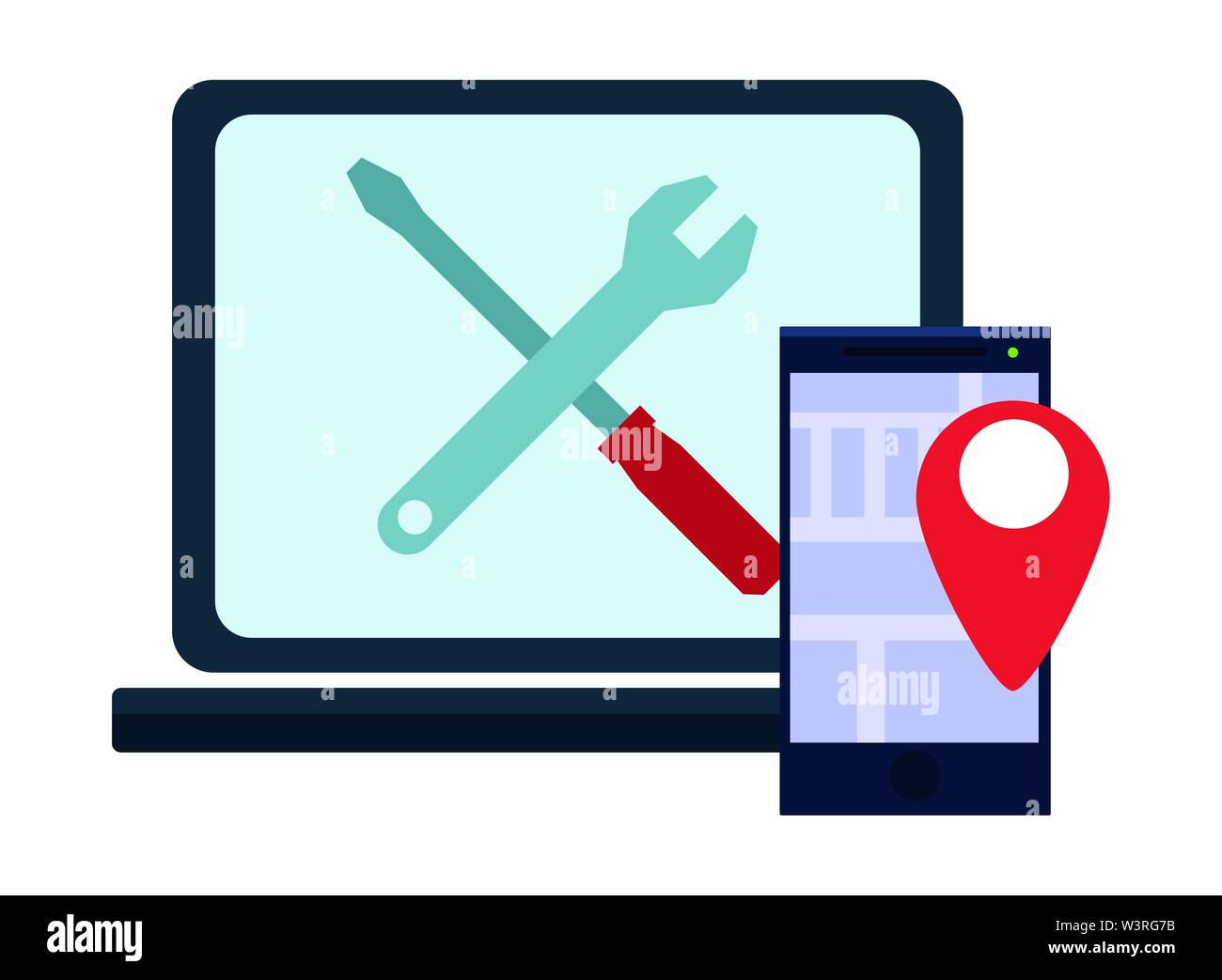 laptop technology mobile computer cartoon Stock Vector Image & Art - Alamy