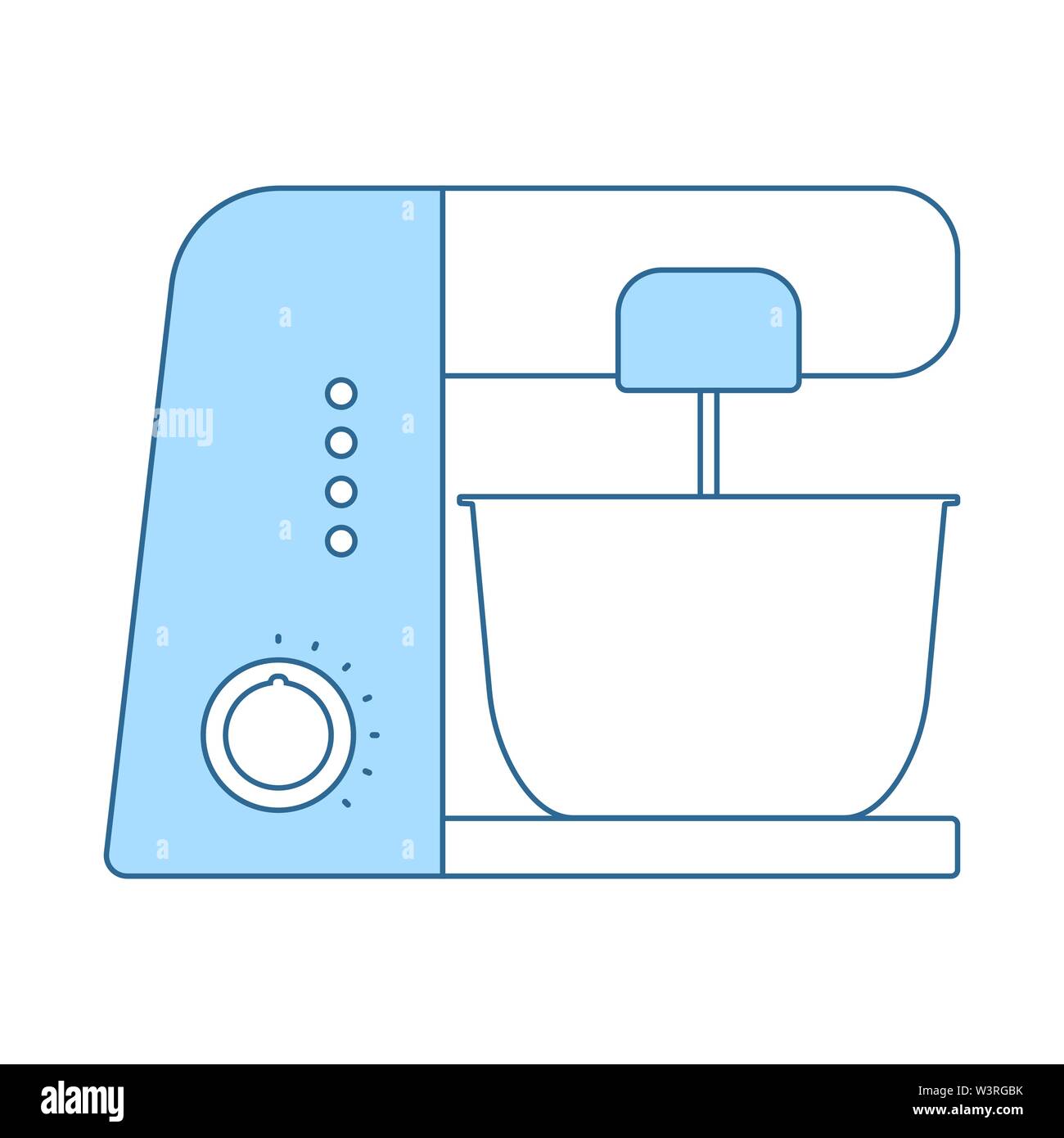 Kitchen Food Processor Icon. Thin Line With Blue Fill Design. Vector ... Kitchen Food Processor Icon. Thin Line With Blue Fill Design. Vector ...