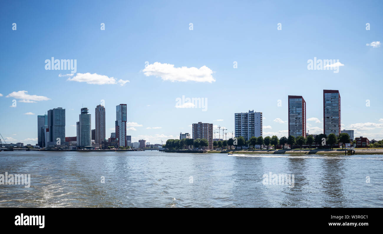 Rotterdam, Netherlands. Cityscape, sunny summer day. Waterfront ...