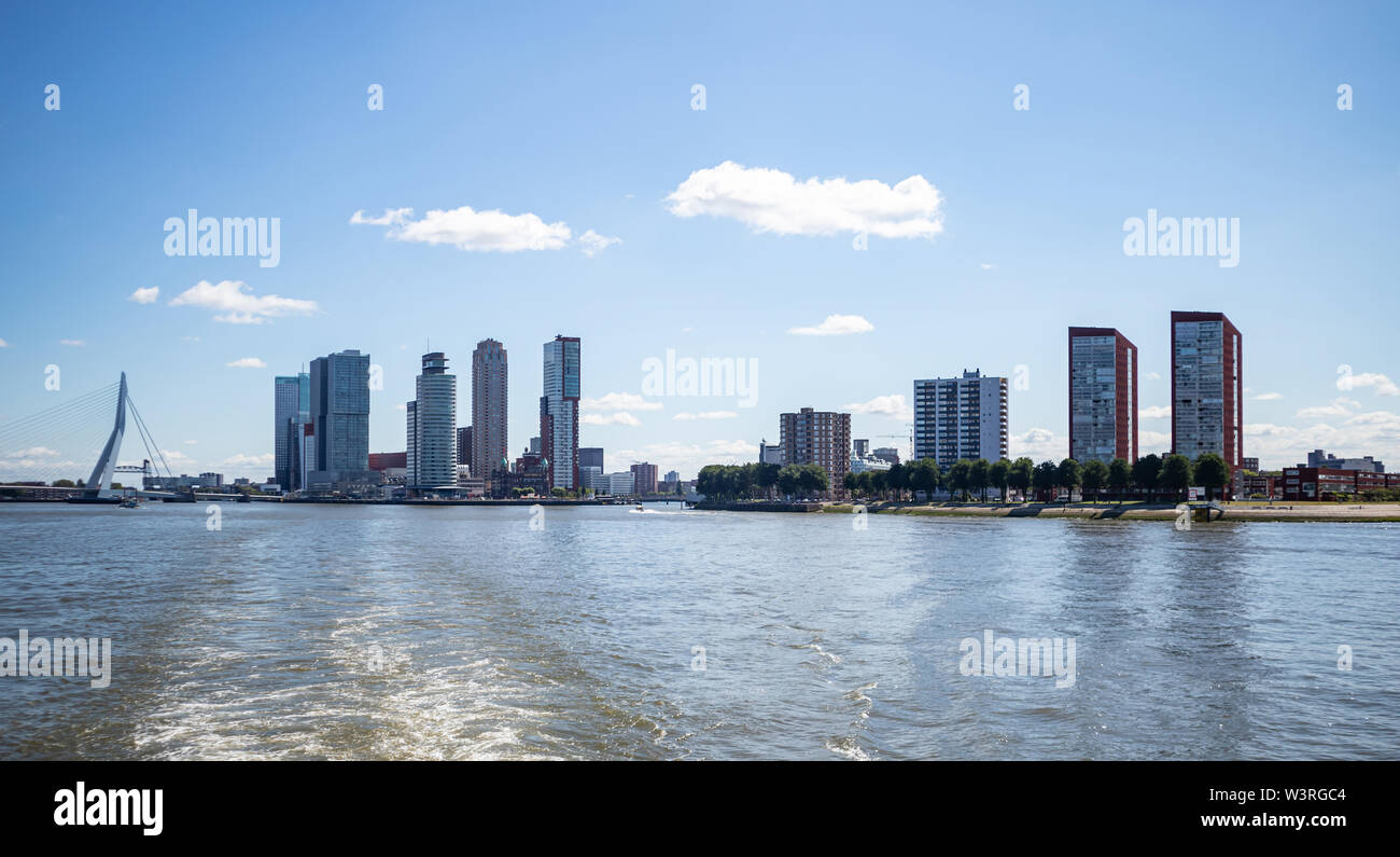Rotterdam, Netherlands. Cityscape, sunny summer day. Waterfront ...