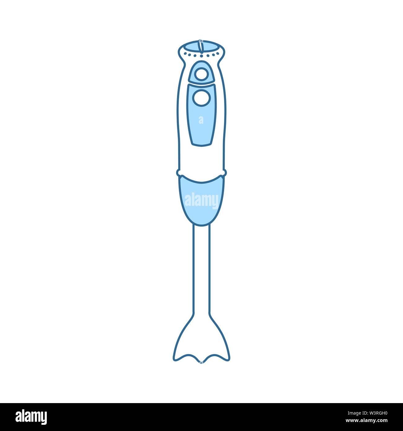 Hand Blender Icon. Thin Line With Blue Fill Design. Vector Illustration ...