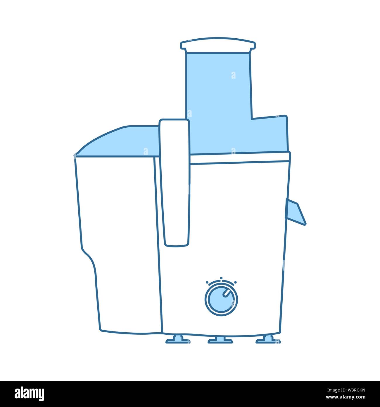 Juicer Machine Icon. Thin Line With Blue Fill Design. Vector ...