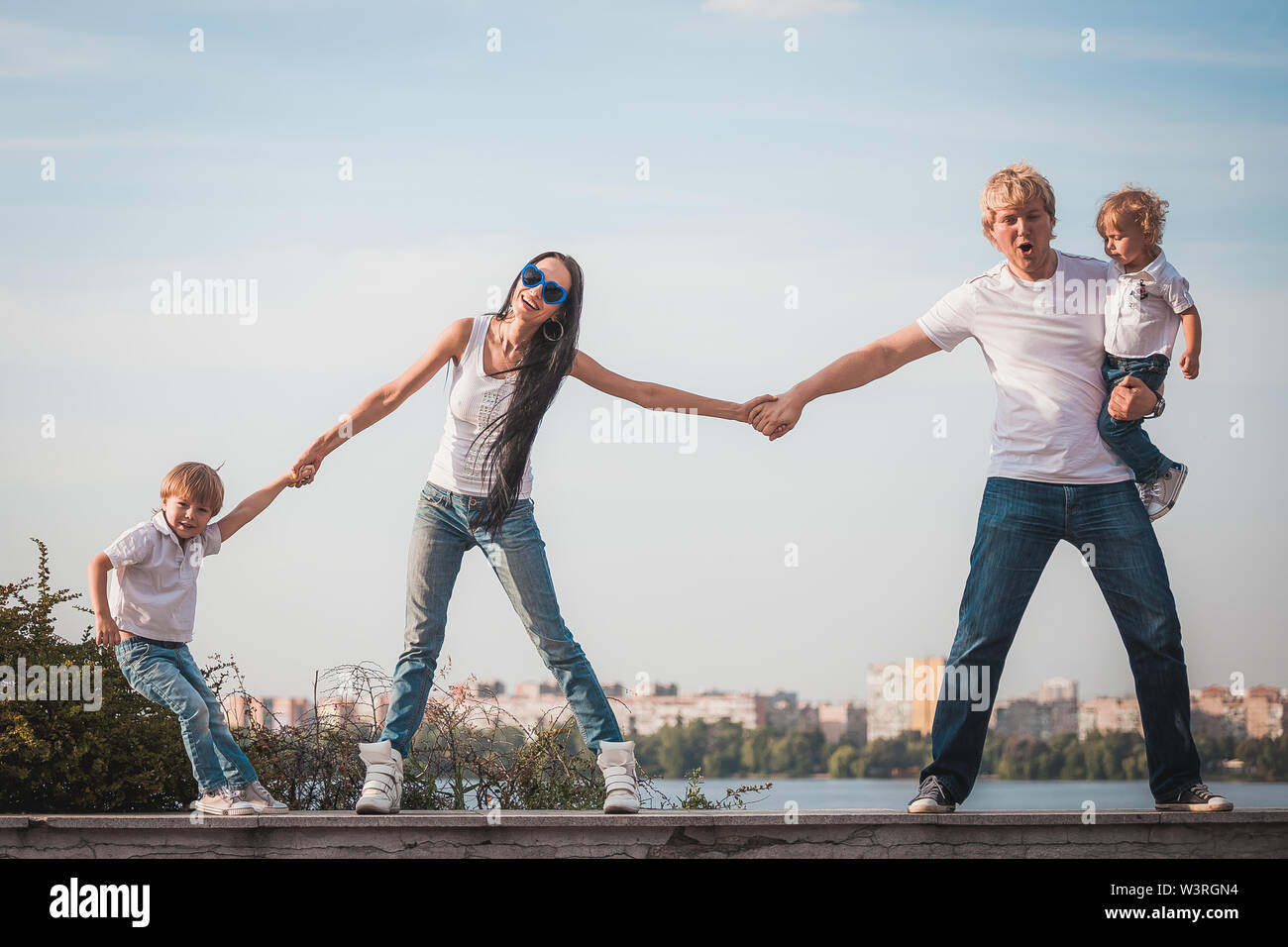 Portrait of happy family together Stock Photo - Alamy