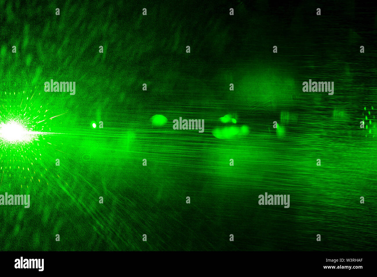 Camera lens flare by laser light create circles of objective iris ...