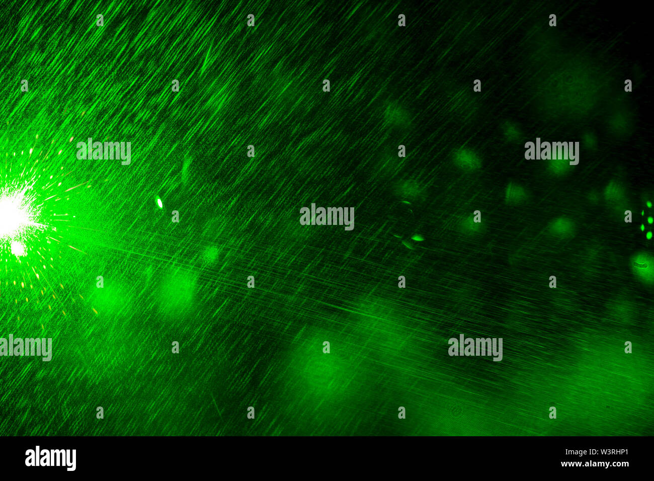 Camera lens flare by laser light create circles of objective iris ...