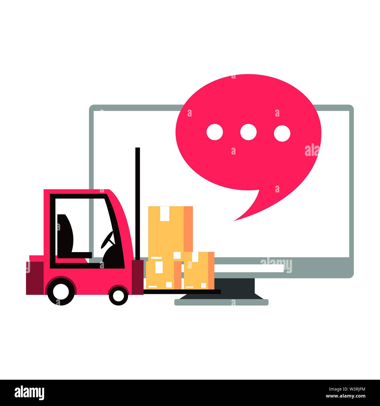 logistic and delivery shipping cartoon Stock Vector Image & Art - Alamy
