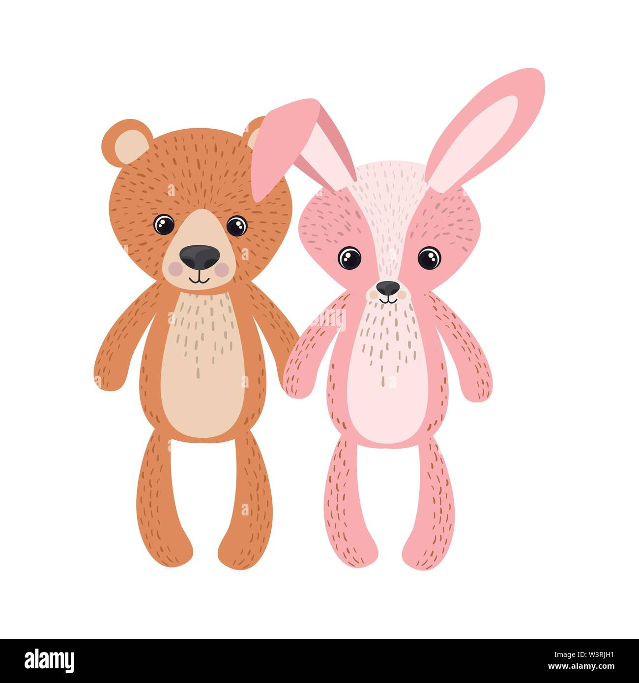cute bunny and teddy bear Stock Vector Image & Art - Alamy