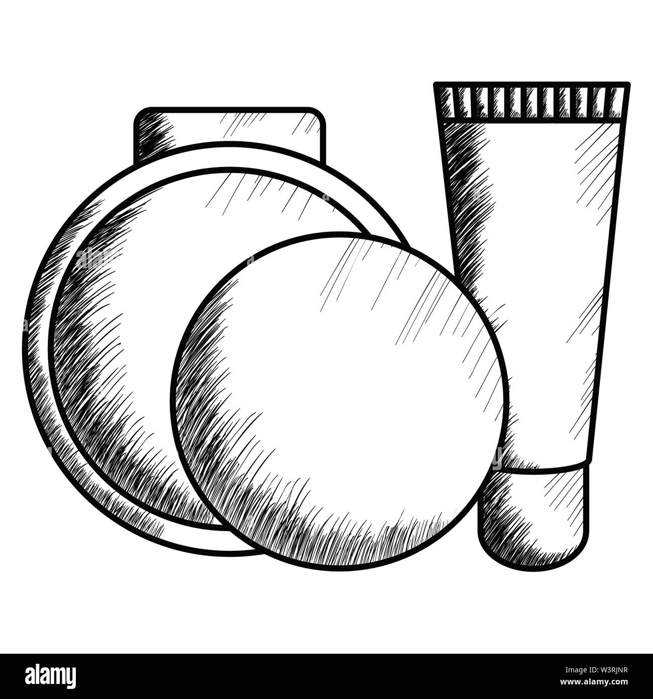 blush and bright make up drawing icon vector illustration design Stock ...