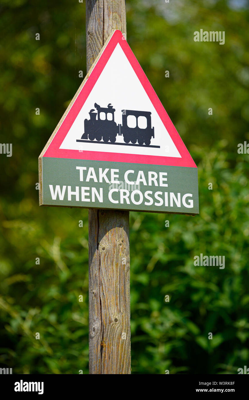 Trains railway safety signage hi-res stock photography and images - Alamy