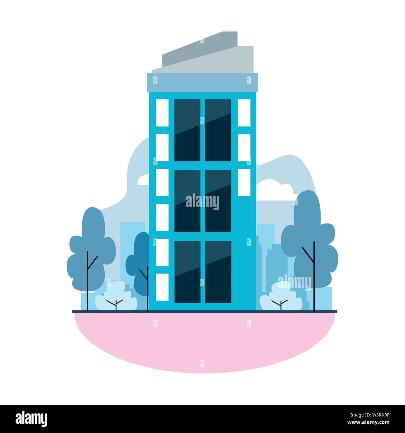 urban building construction property cartoon Stock Vector Image & Art ...