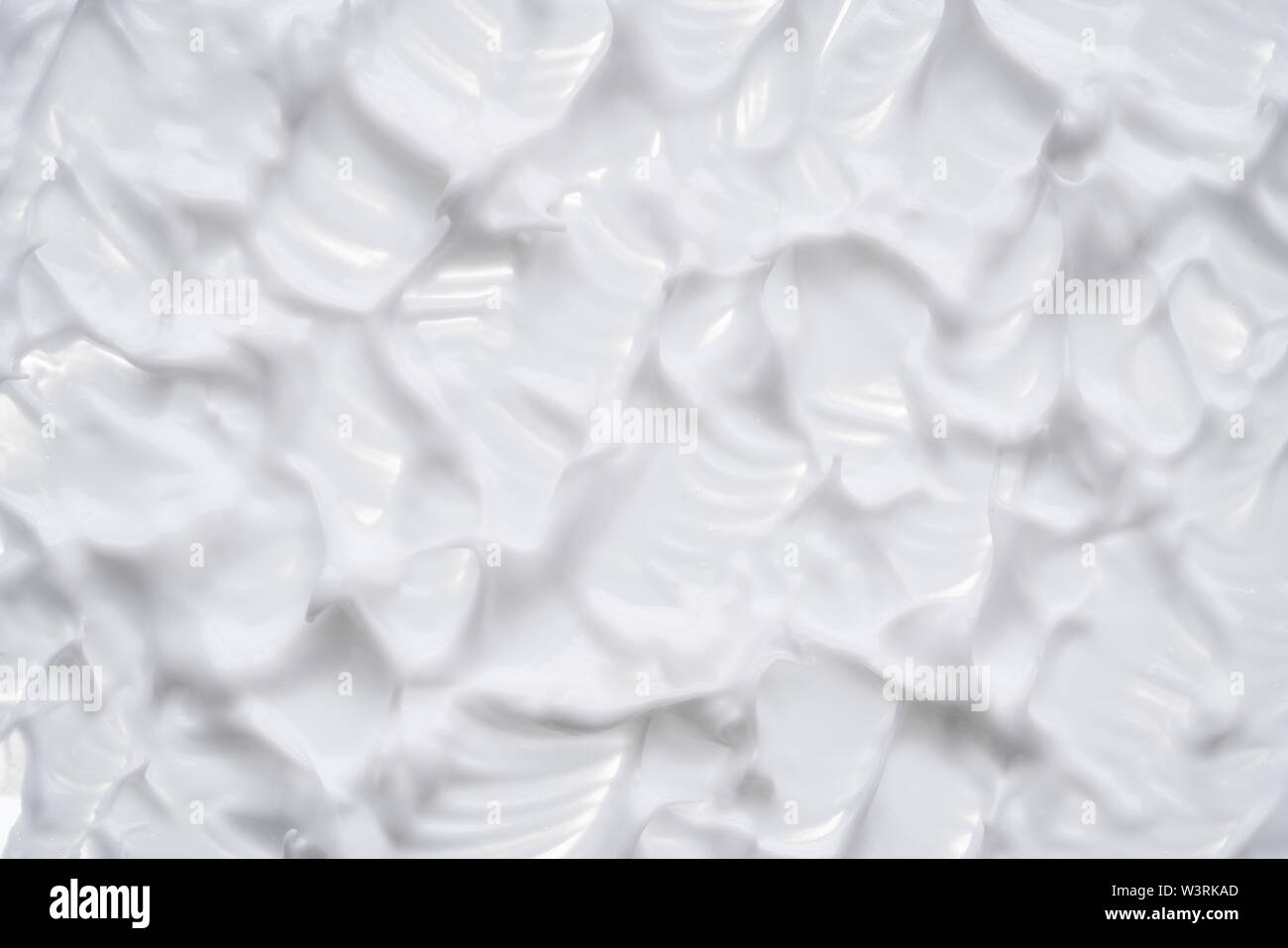 White smear and texture made with face clay or cream isolated on white ...