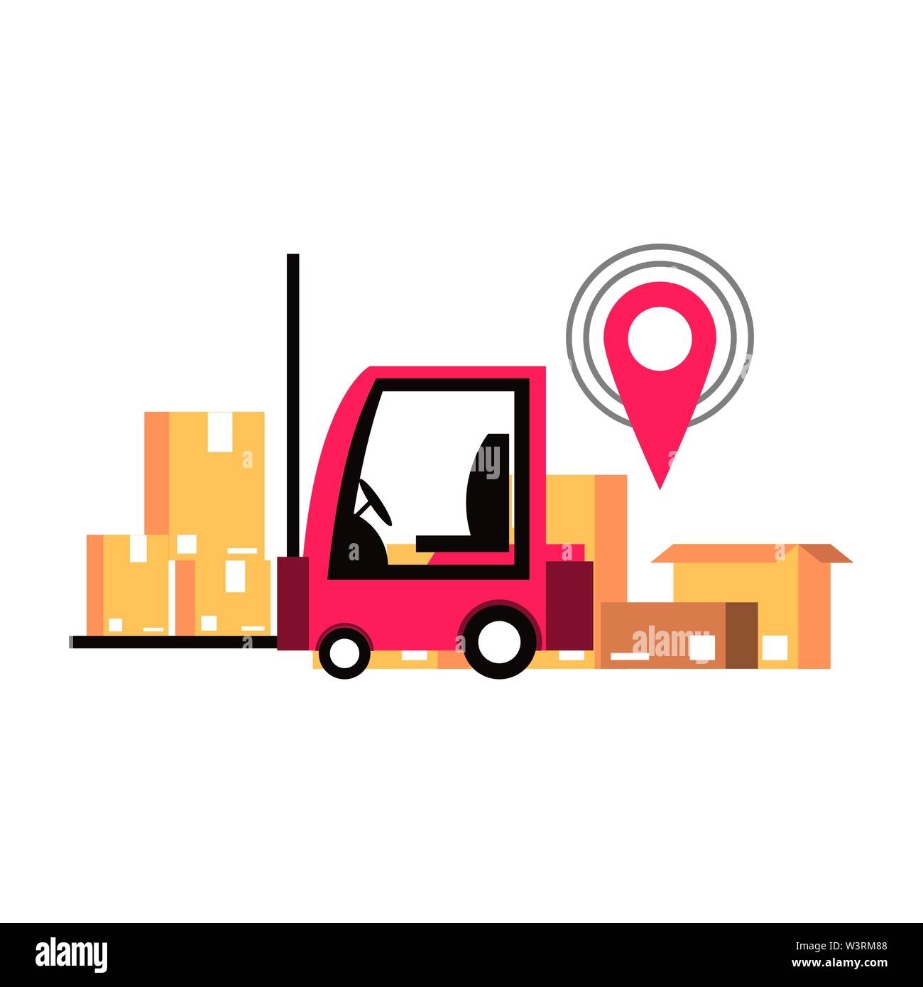 logistic and delivery shipping cartoon Stock Vector Image & Art - Alamy