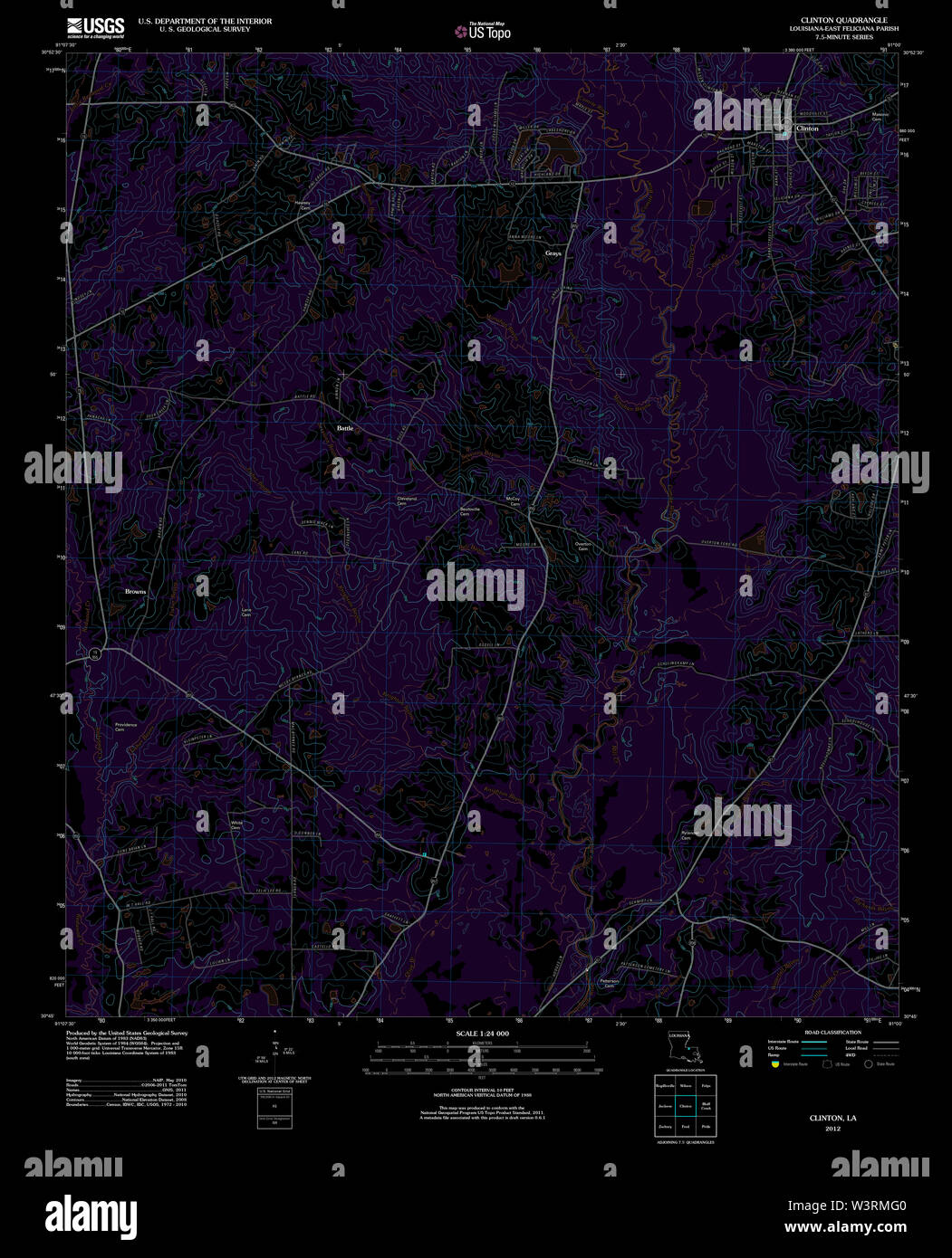 Clinton louisiana map hi-res stock photography and images - Alamy