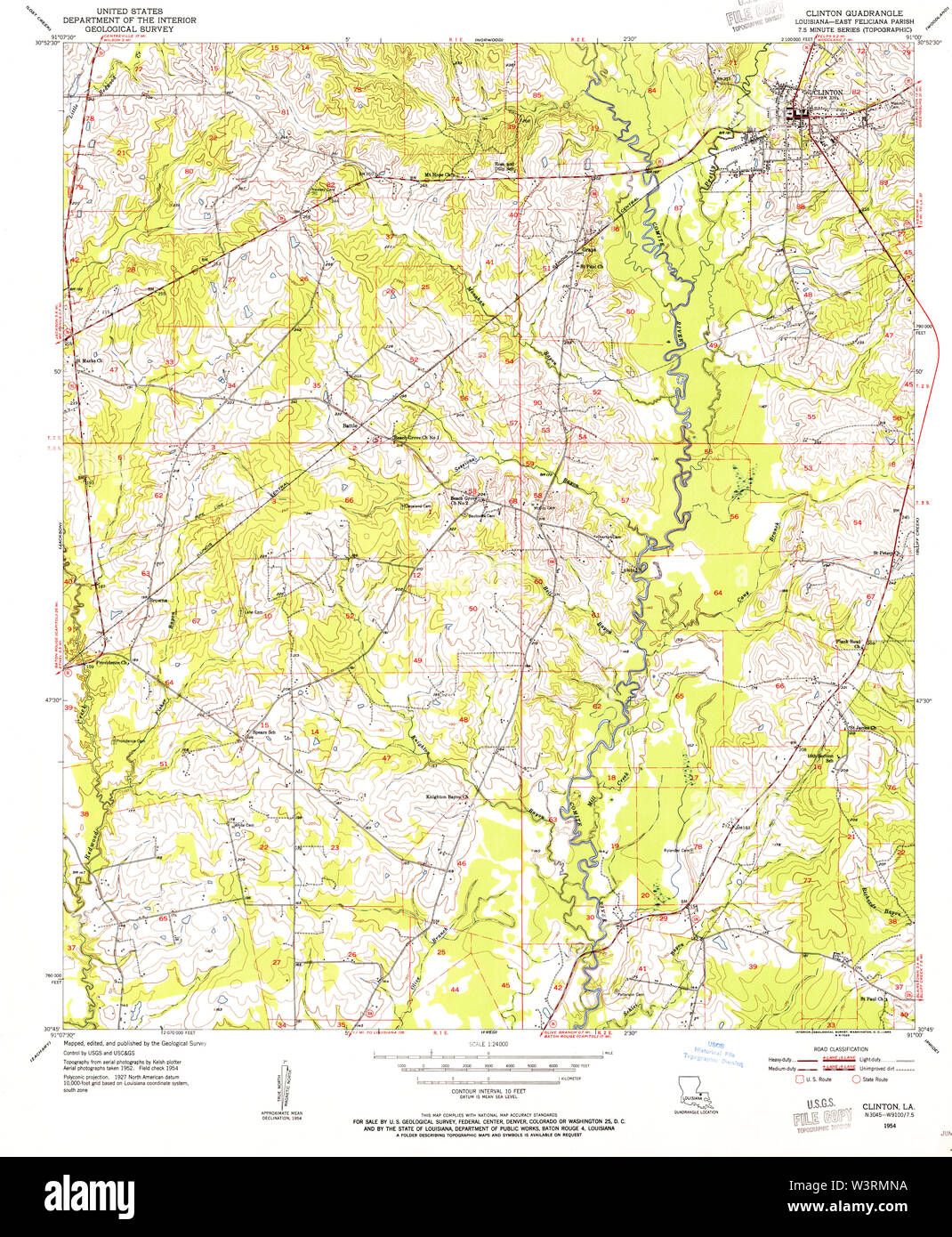 Clinton louisiana map hi-res stock photography and images - Alamy