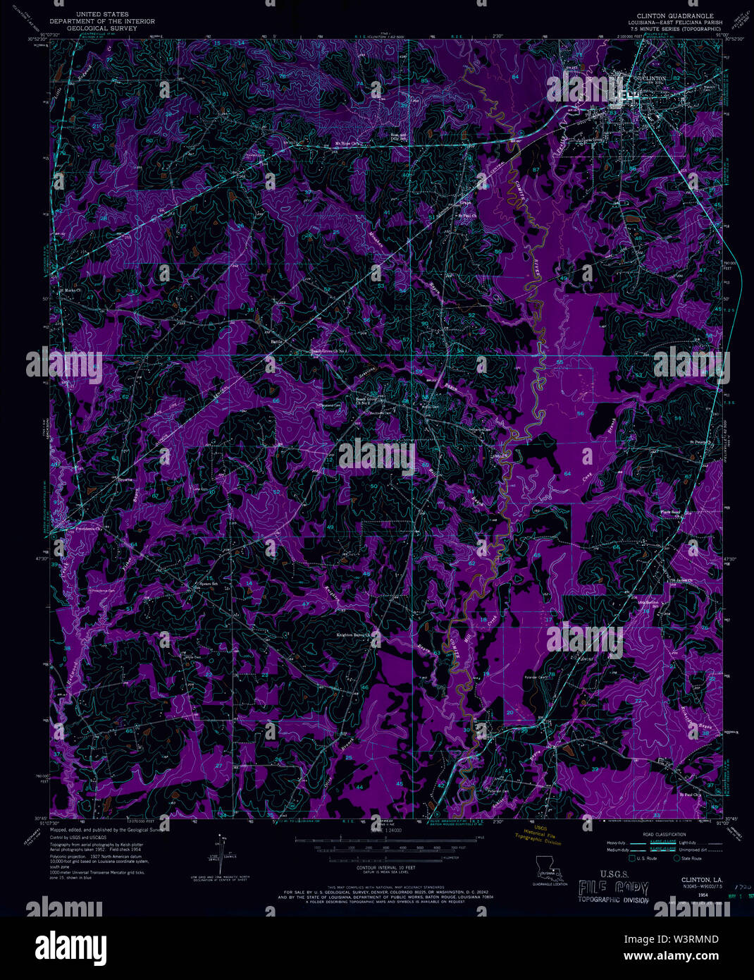 Clinton louisiana map hi-res stock photography and images - Alamy