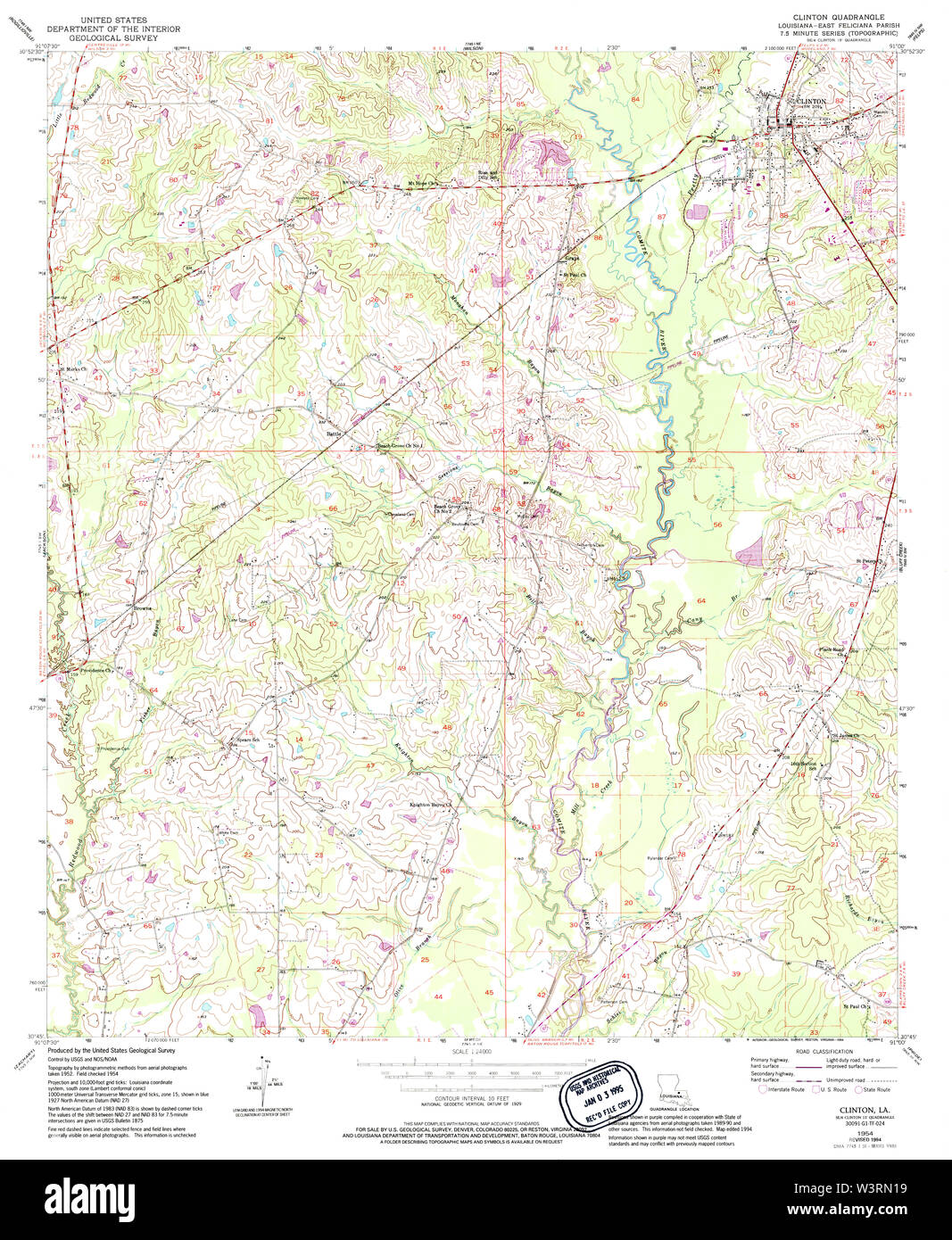 Clinton louisiana map hi-res stock photography and images - Alamy