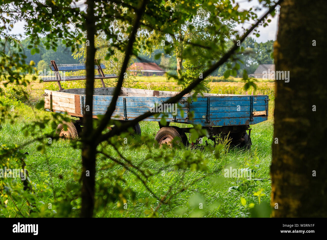 Old farm trailer stands hi-res stock photography and images - Alamy