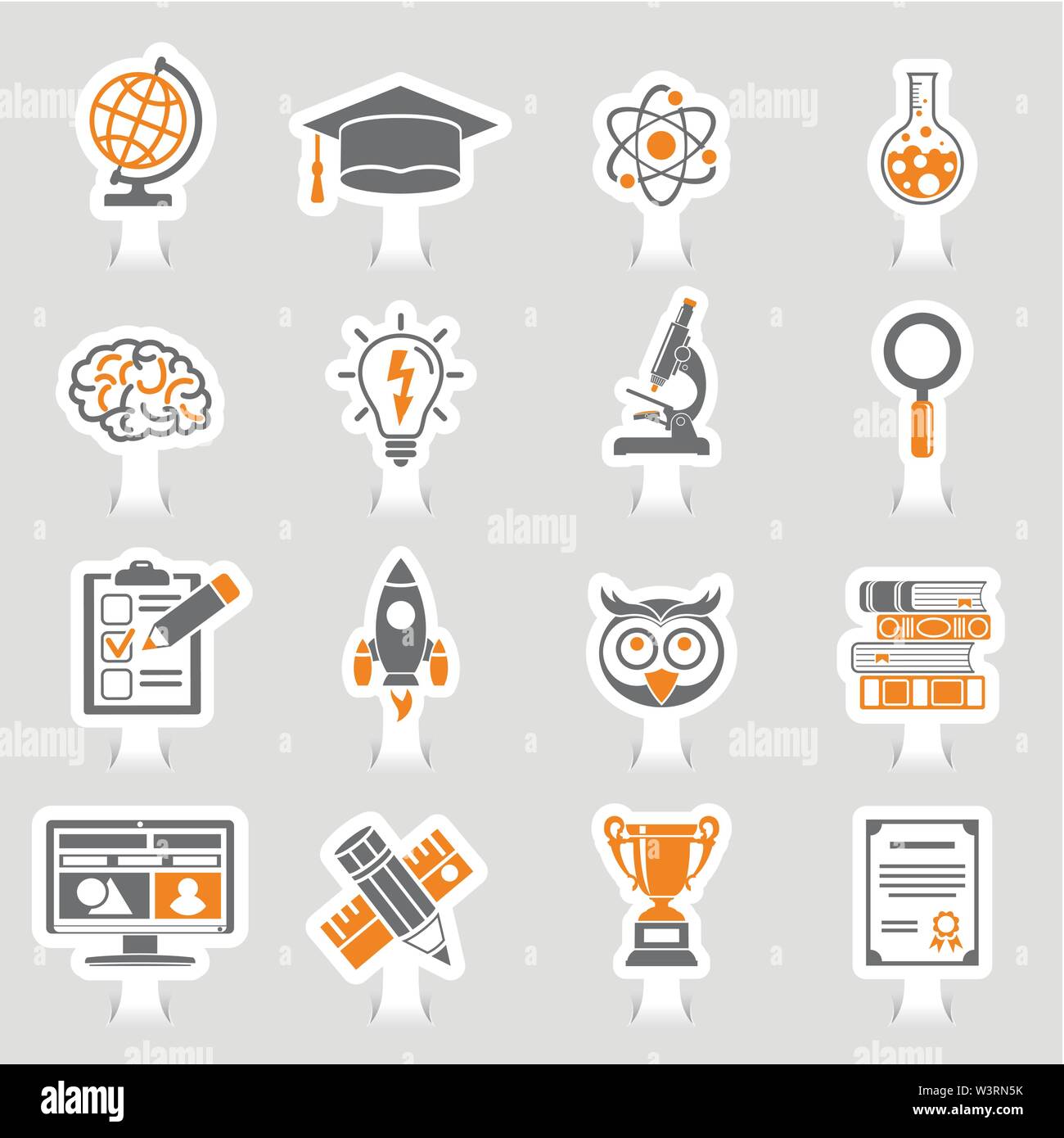 Education Icon Sticker Set Stock Vector Image & Art - Alamy