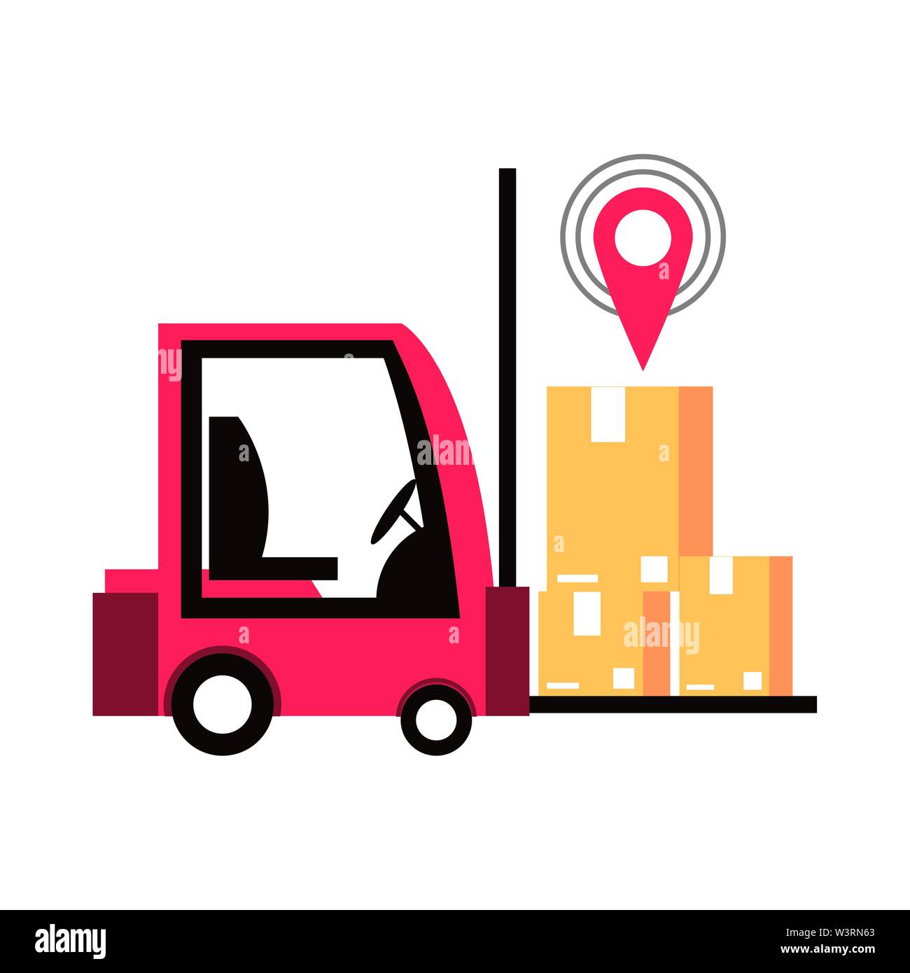 logistic and delivery shipping cartoon Stock Vector Image & Art - Alamy